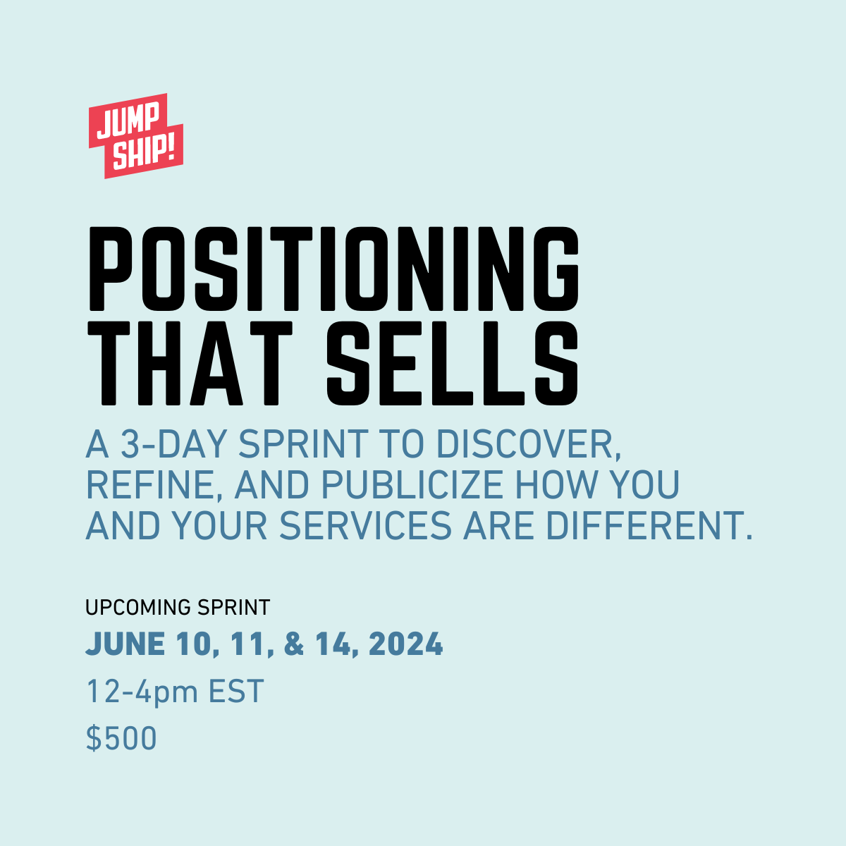 Positioning That Sells: A 3-Day Sprint to make it obvious that your ...